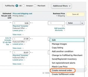 How to Create a Removal Order to Recall Amazon Inventory